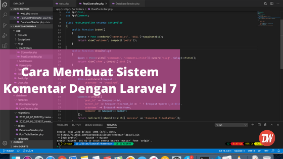 Cara Membuat Sistem Komentar Dengan Laravel 7 - Daeng Web
